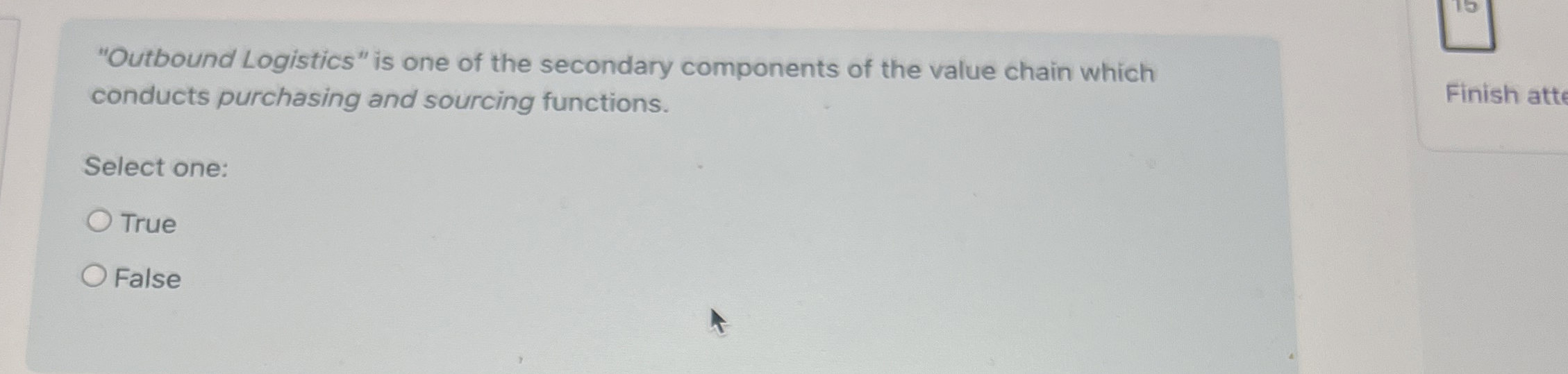 Solved "Outbound Logistics" is one of the secondary | Chegg.com
