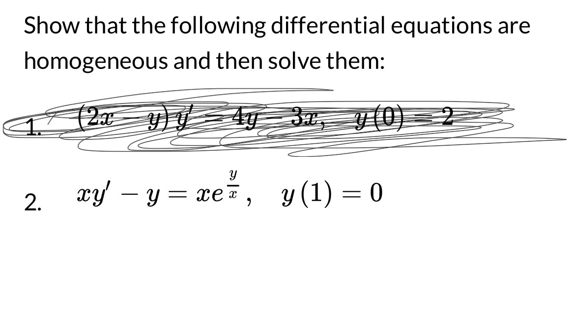 Solved Show that the following differential equations | Chegg.com