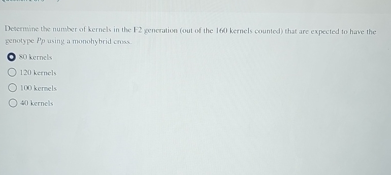 Solved Determine the number of kernels in the F2 ﻿generation | Chegg.com