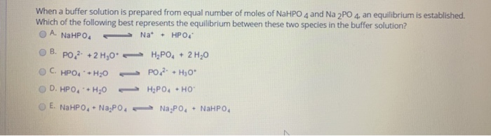 Solved When a buffer solution is prepared from equal number | Chegg.com
