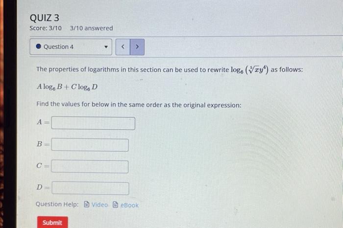 The properties of logarithms in this section can be | Chegg.com
