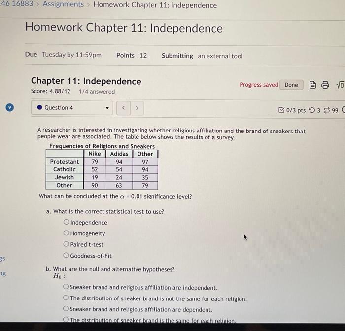Chapter 11: Independence Progress saved Score: | Chegg.com