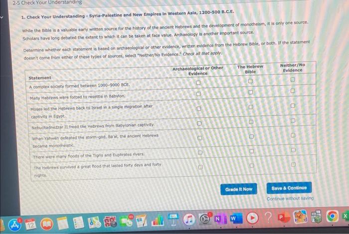 1. Check Your Understanding - Syria-Palestine and New | Chegg.com