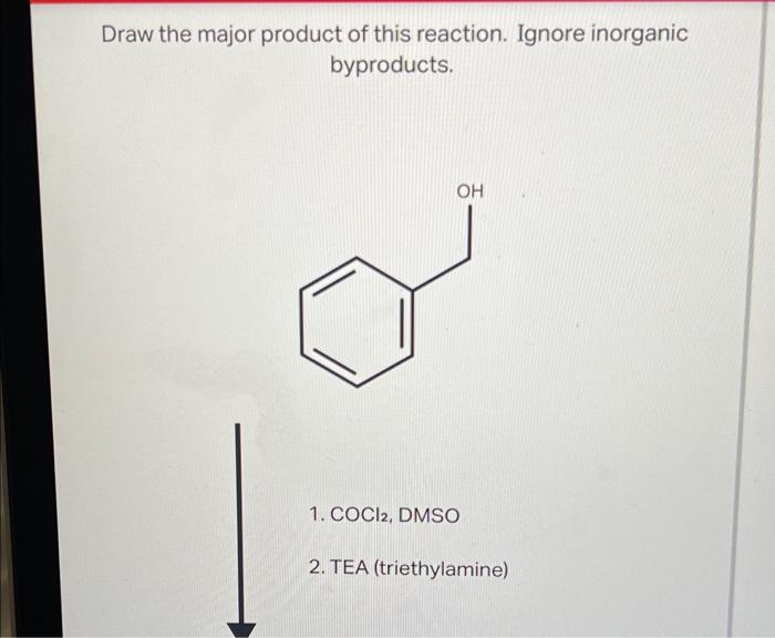 Solved Draw the major product of this reaction. Ignore | Chegg.com