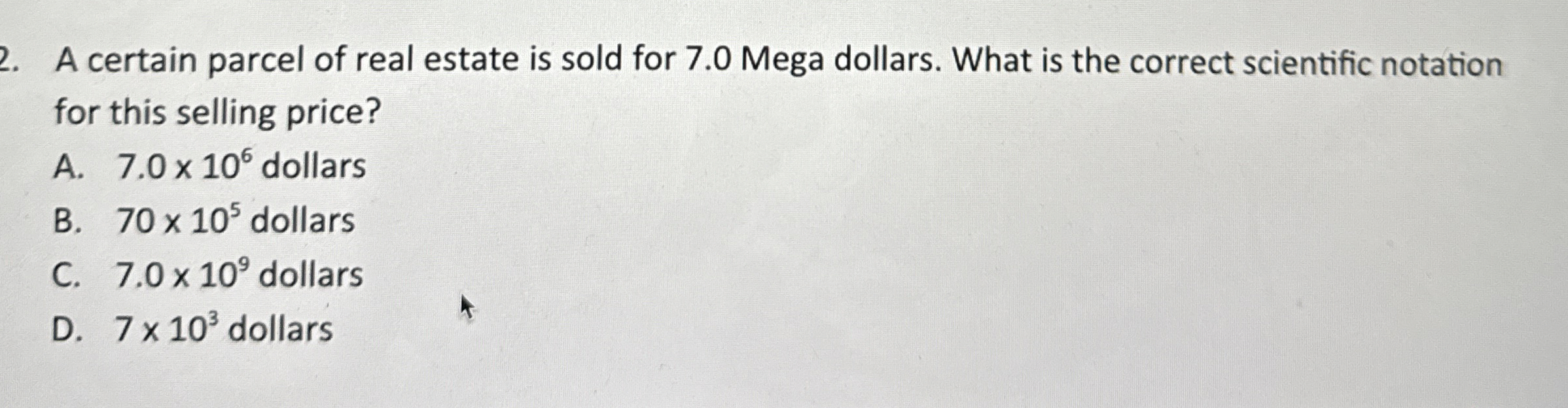 Solved A certain parcel of real estate is sold for 7.0 ﻿Mega | Chegg.com