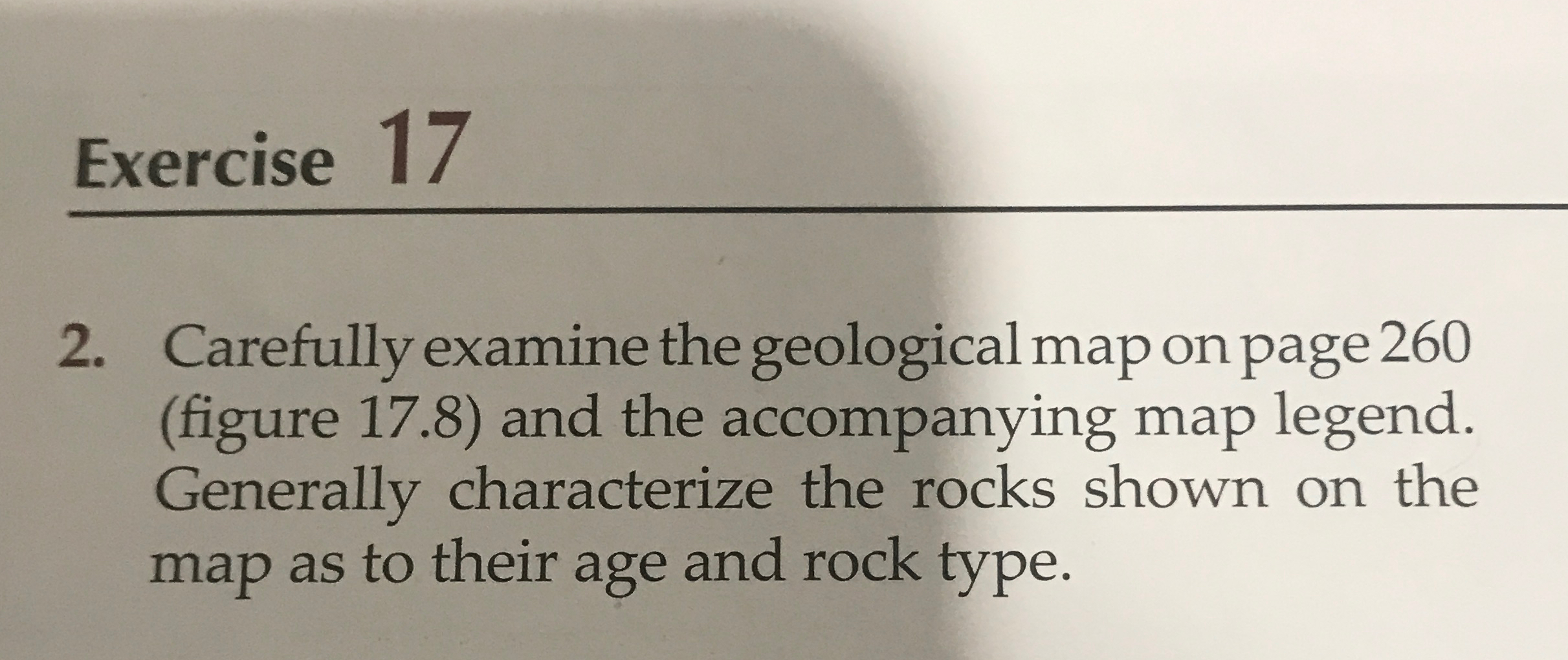 Solved Exercise 172. ﻿Carefully examine the geological map | Chegg.com