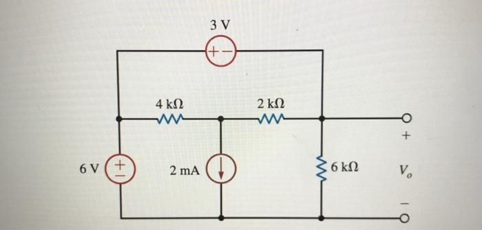 Solved 2. Find V0 in the following circuit. | Chegg.com