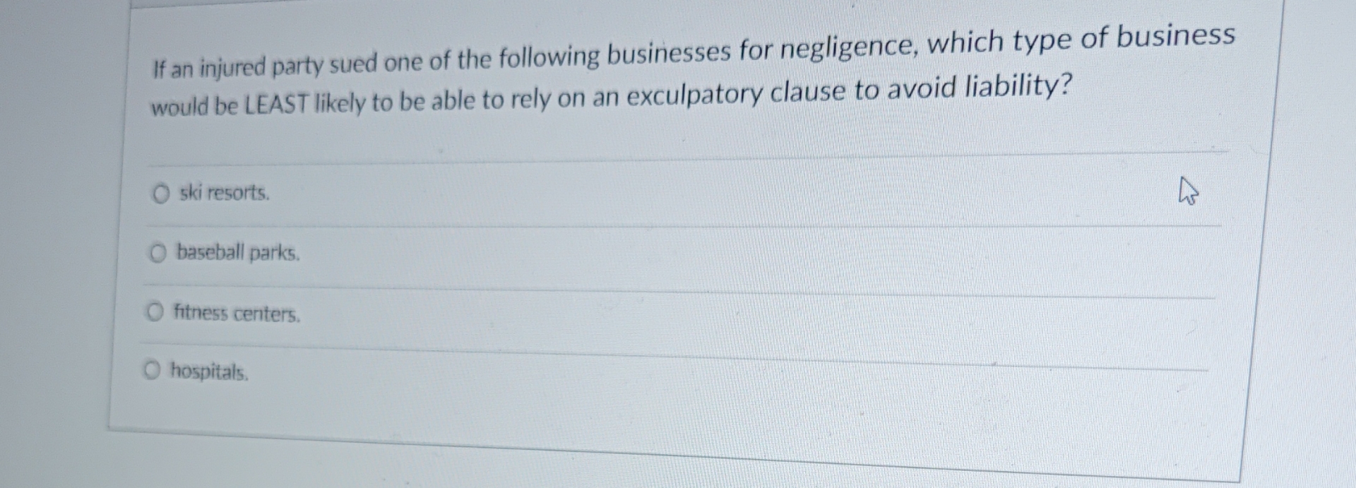 Solved If an injured party sued one of the following | Chegg.com