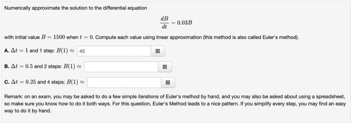 Solved Numerically approximate the solution to the | Chegg.com