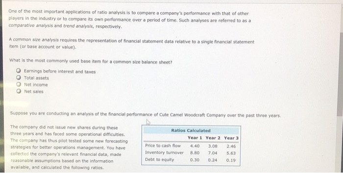 Solved One of the most important applications of ratio | Chegg.com
