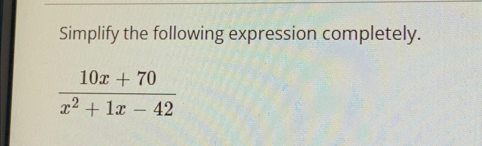 Solved Simplify the following expression | Chegg.com