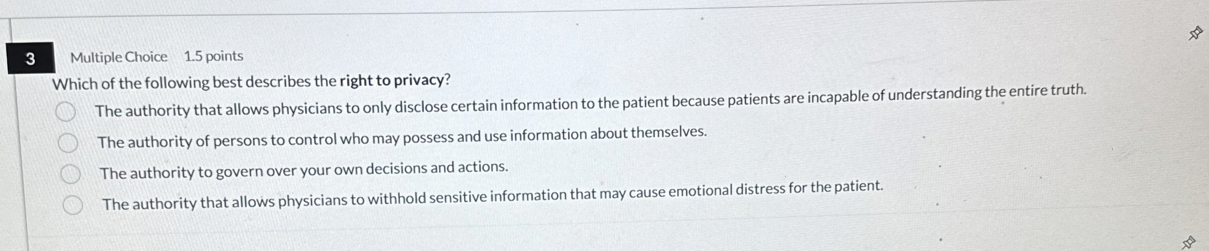 Solved 3Multiple Choice 1.5 ﻿pointsWhich of the following | Chegg.com