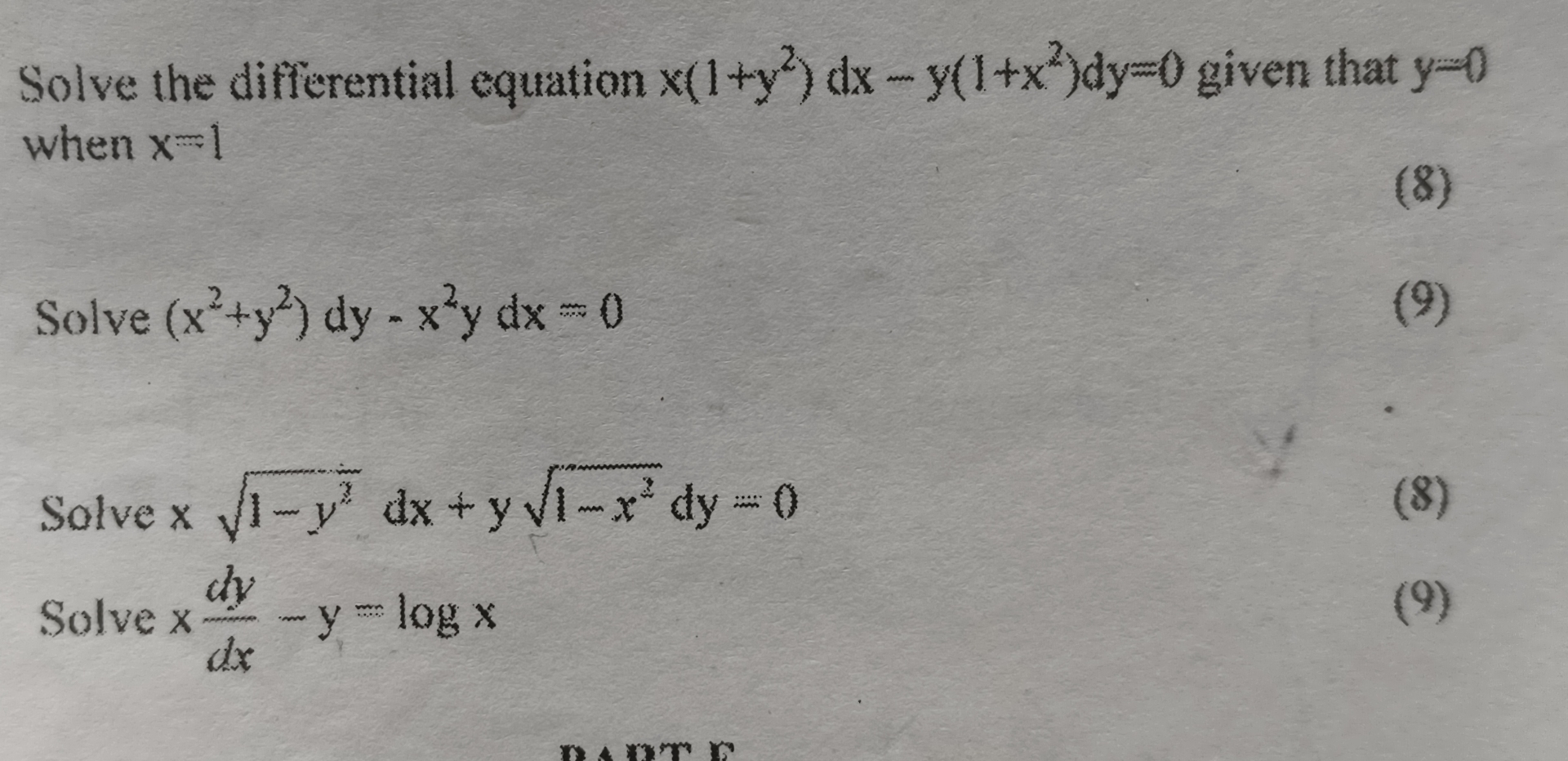 Solved 1.Solve the differential equation | Chegg.com