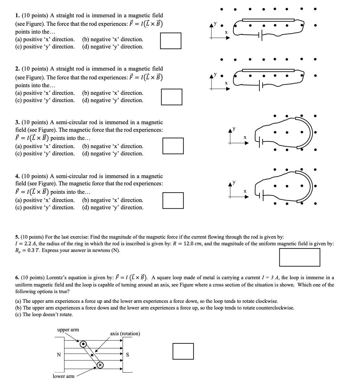 Solved (10 ﻿points) ﻿Lorentz's equation is given by: | Chegg.com