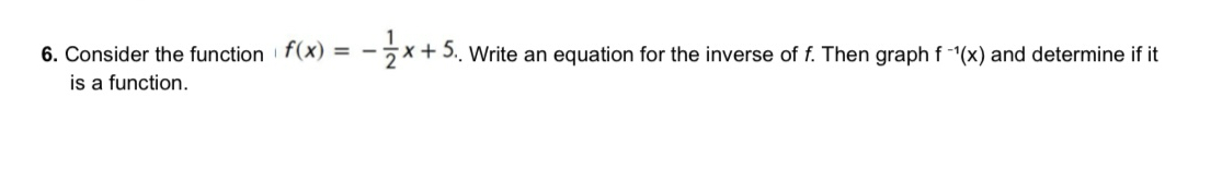 Consider the function f(x)=-12x 5. ﻿Write an equation | Chegg.com