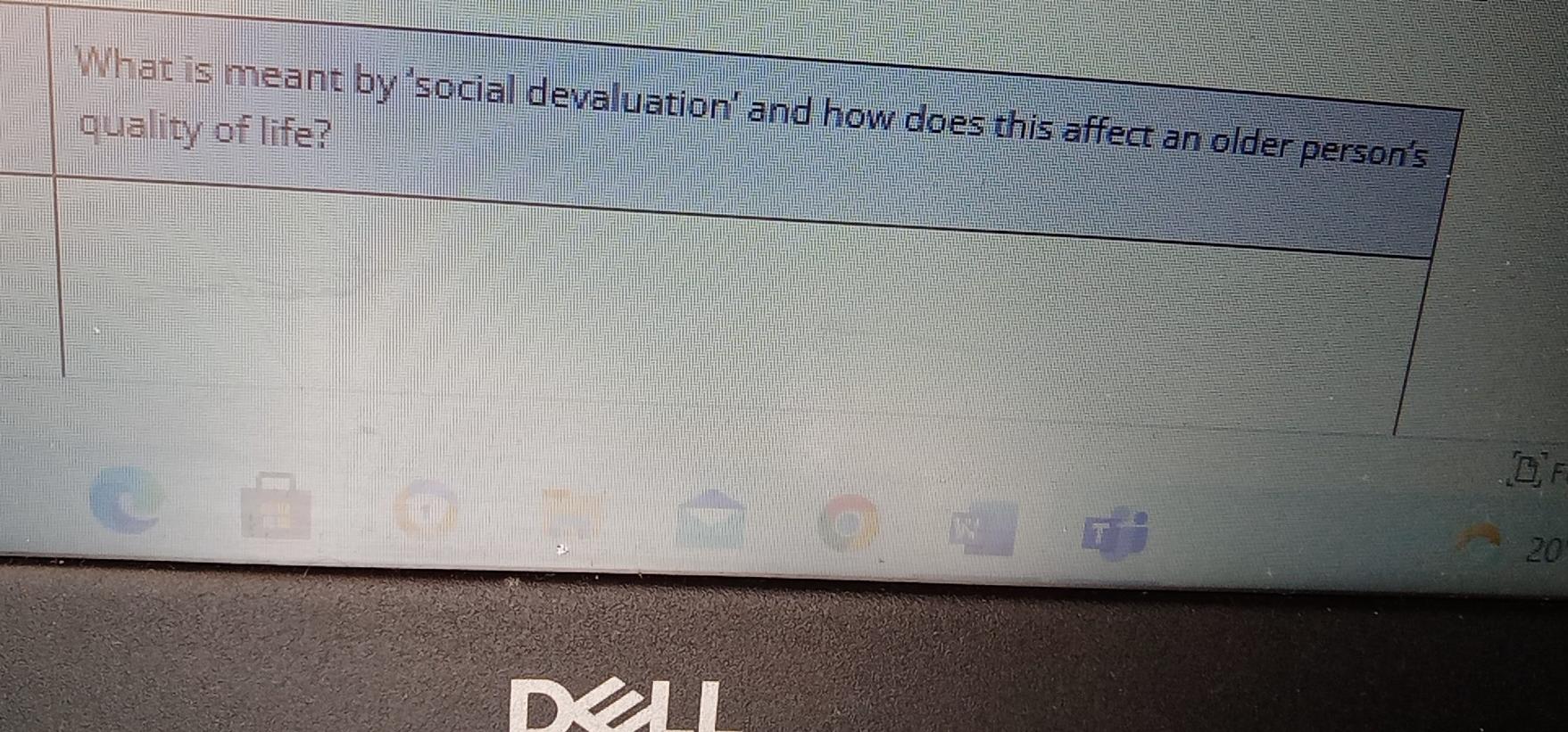 Solved What is meant by 'social devaluation and how does | Chegg.com