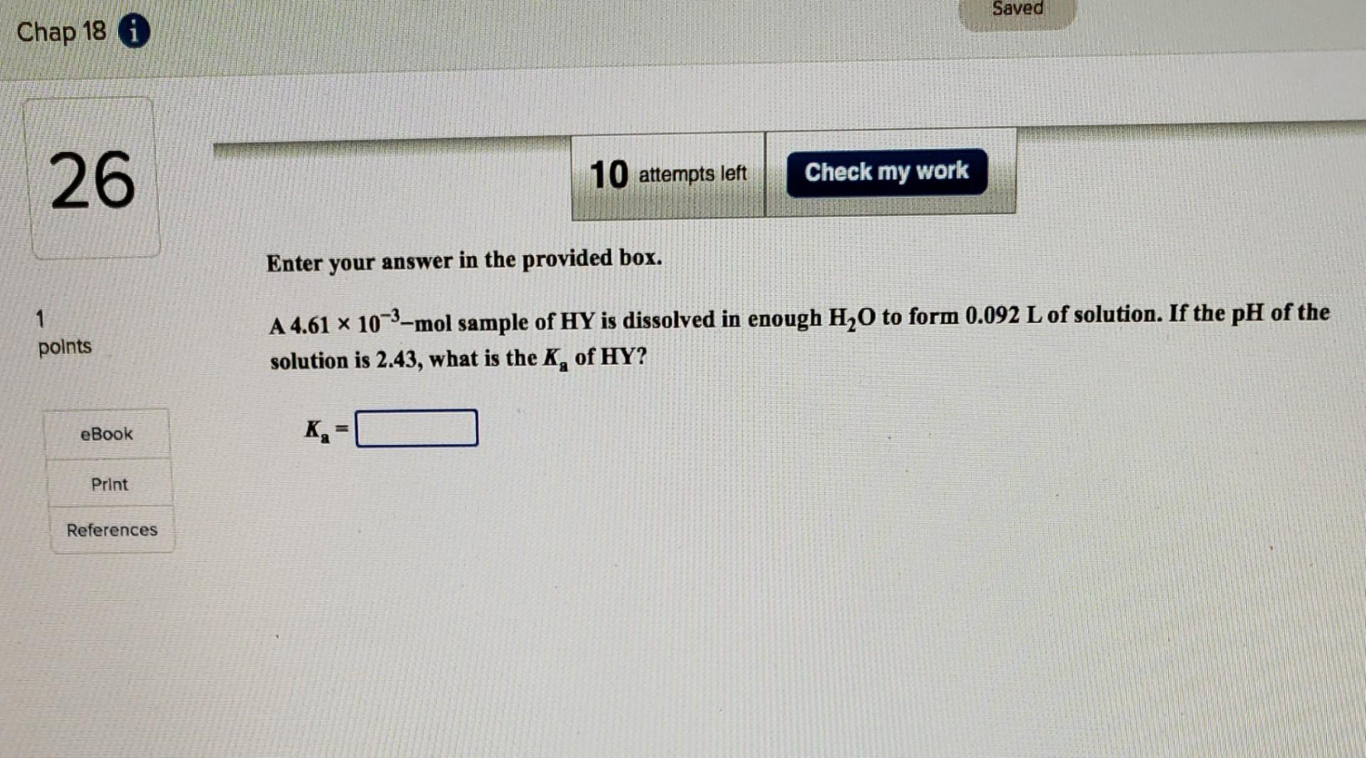 Solved Enter your answer in the provided box. A 4.61 | Chegg.com