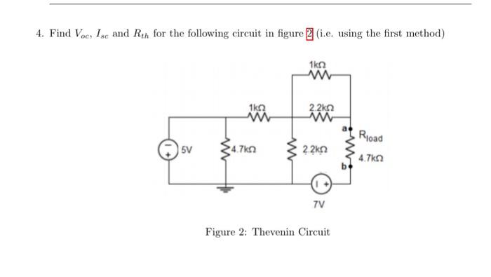 Solved 4. Find Voc,Isc and Rth for the following circuit in | Chegg.com