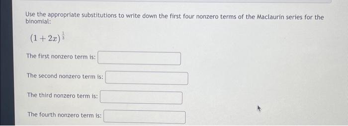 Solved Use the appropriate substitutions to write down the | Chegg.com