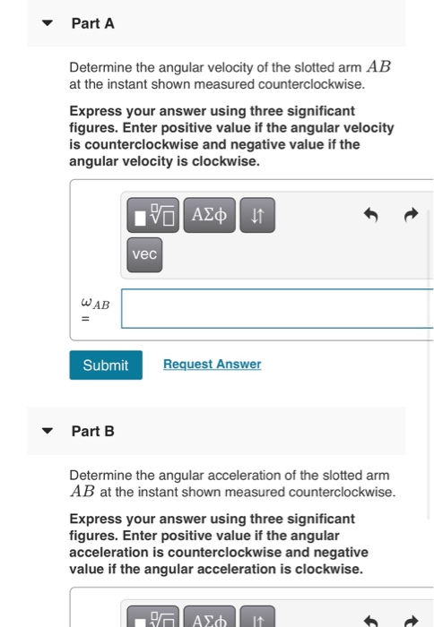 Solved The slider block C is fixed to the disk that has a | Chegg.com