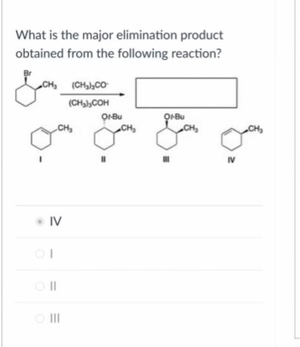 Solved What is the major elimination product obtained from | Chegg.com