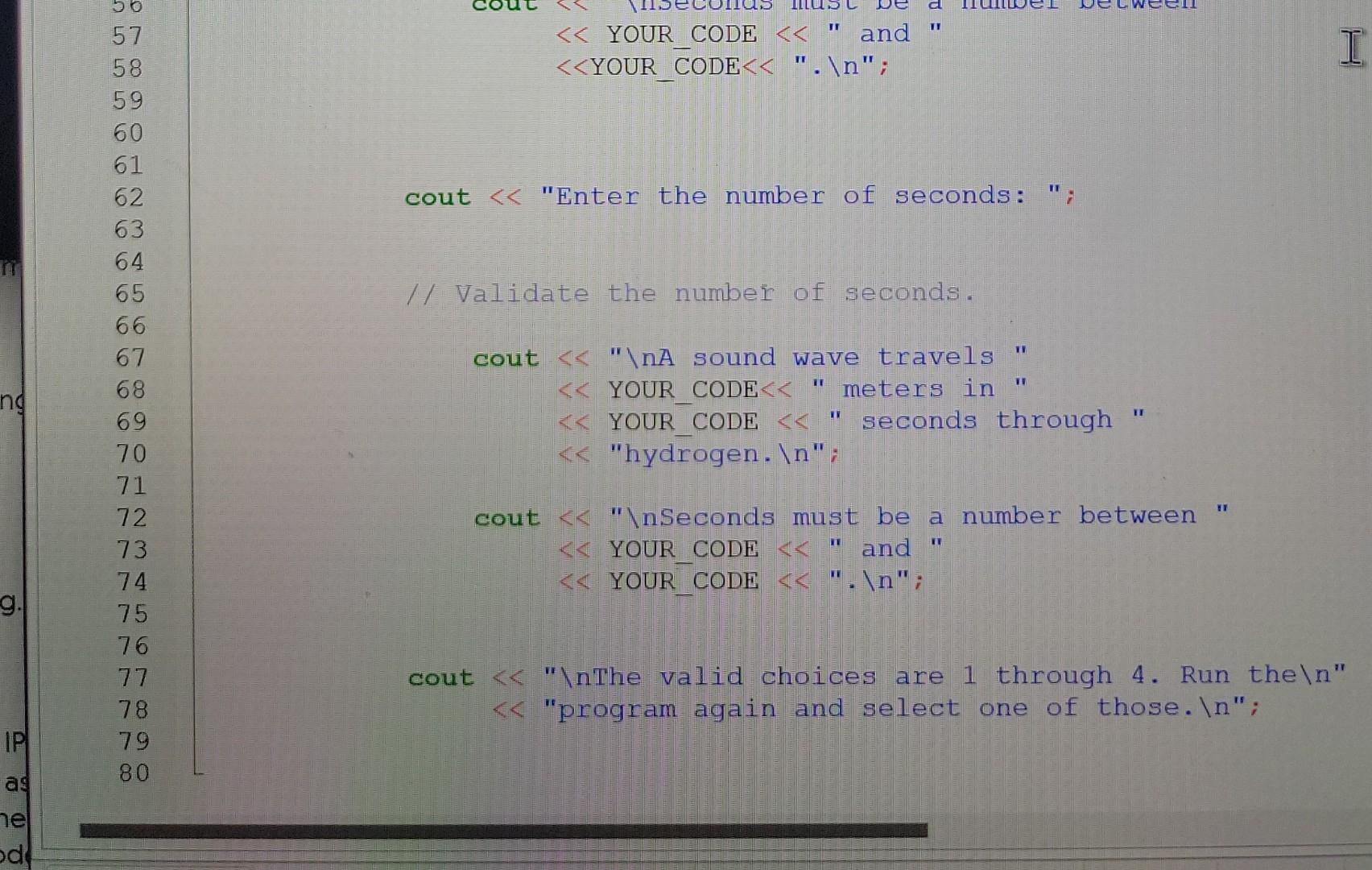 Solved DESCRIPTION Name file main.cpp • To Mimir submit: | Chegg.com