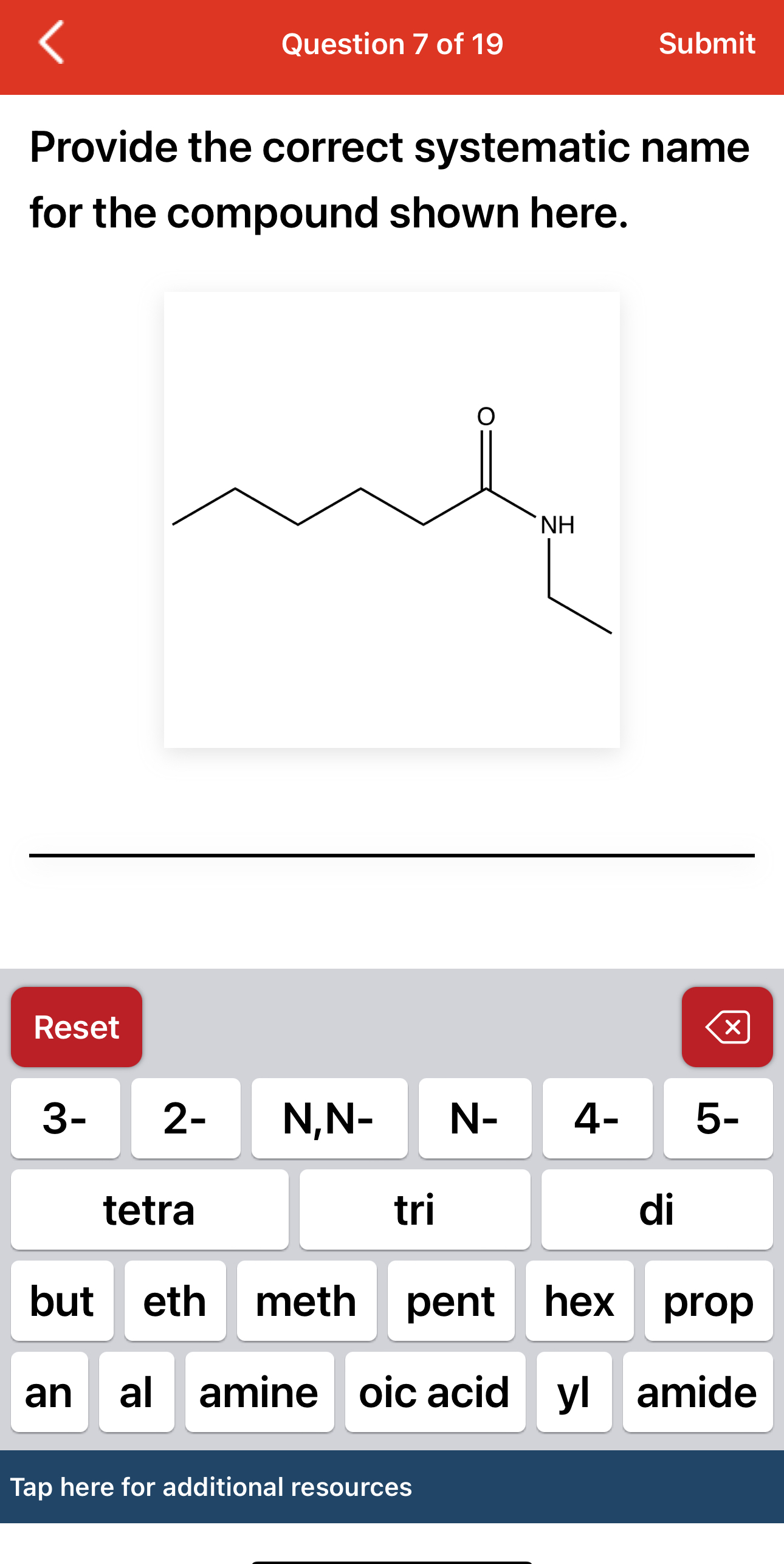 Solved Question 7 ﻿of 19SubmitProvide the correct systematic | Chegg.com