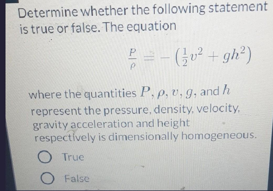 Solved Determine whether the following statement is true or | Chegg.com
