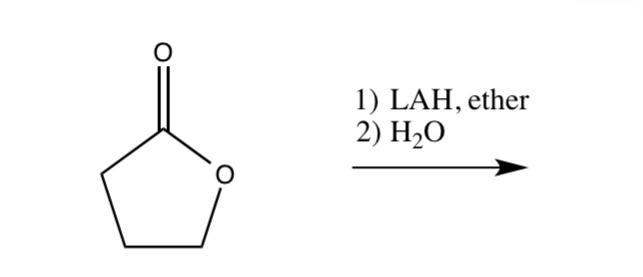 Solved 1) LAH, ether 2) H2O | Chegg.com