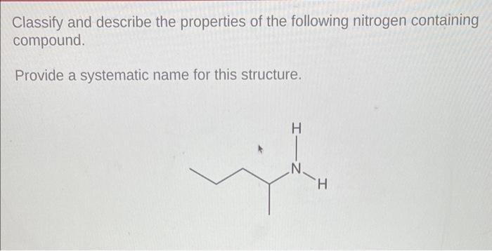 Solved Classify and describe the properties of the following | Chegg.com