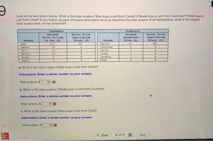 Solved 3 Look at the two tables below. What is the total | Chegg.com