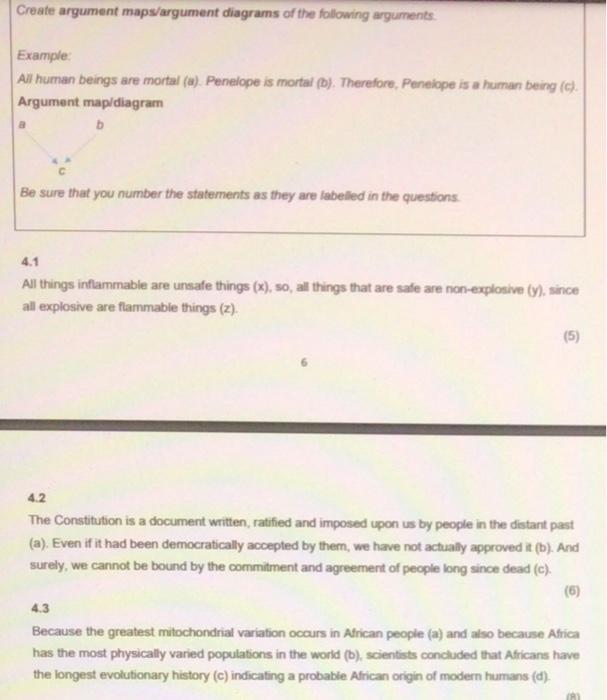 Solved Create argument maps/argument diagrams of the | Chegg.com