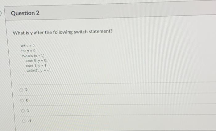 Solved Question 6 The following loop displays for (inti = | Chegg.com