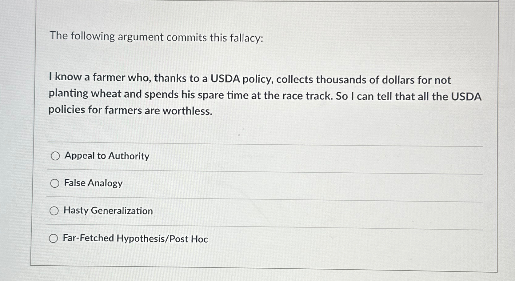 Solved The following argument commits this fallacy:I know a | Chegg.com