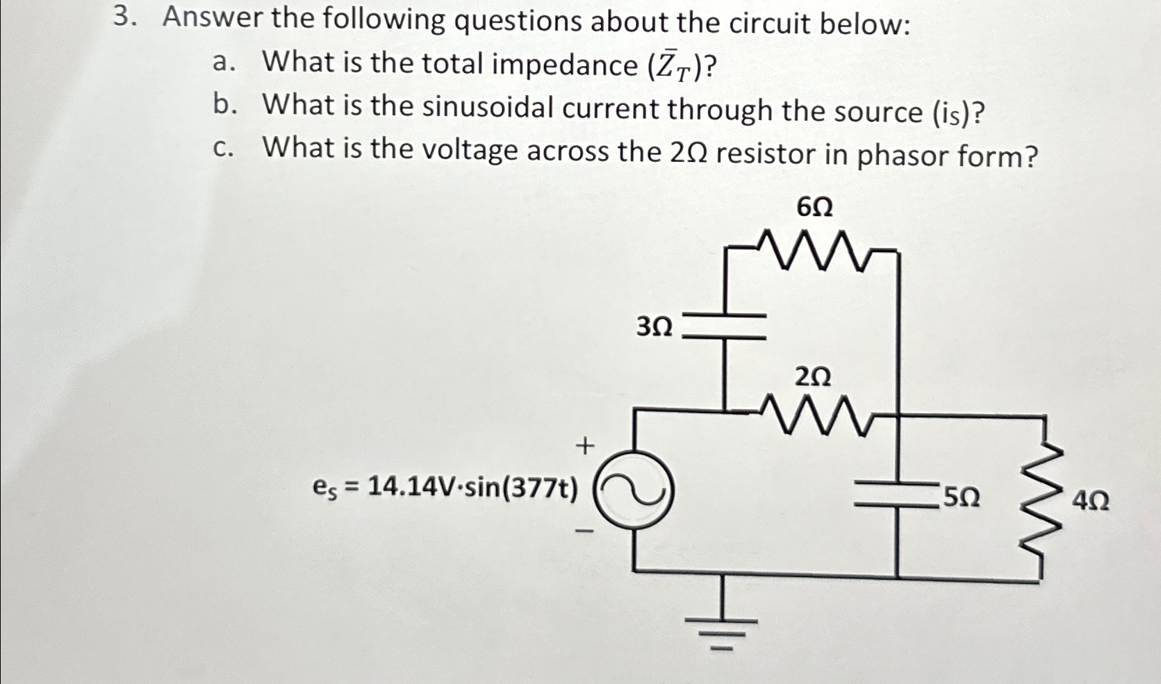 Solved Answer the following questions about the circuit | Chegg.com