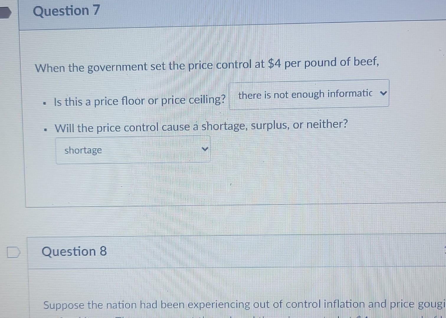 Solved When the government set the price control at $4 per | Chegg.com