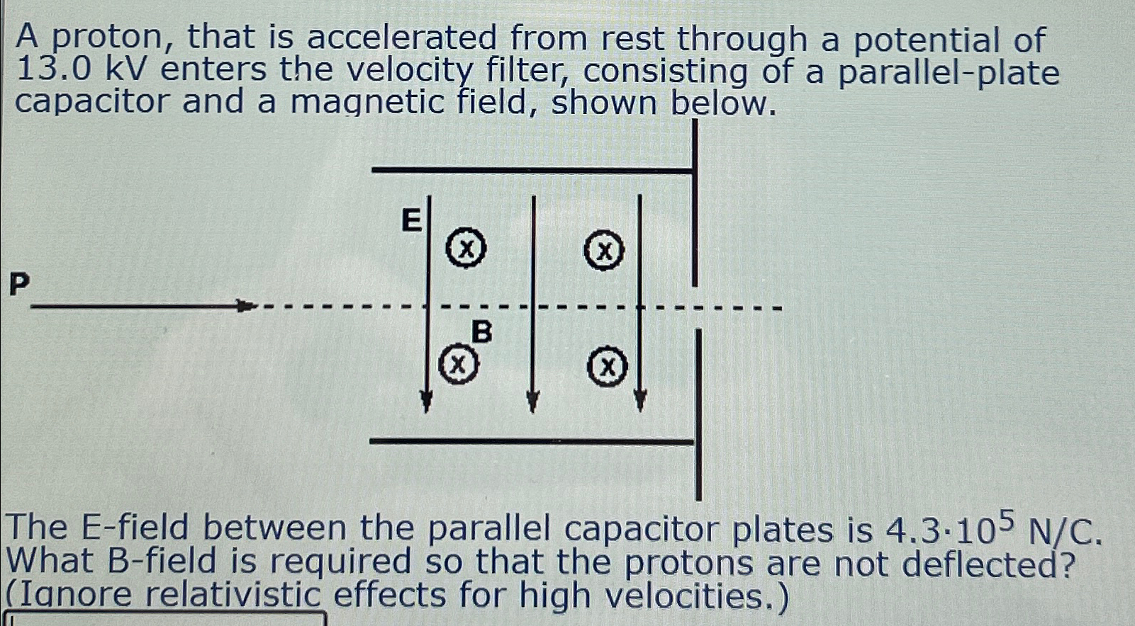 Solved A proton, that is accelerated from rest through a | Chegg.com