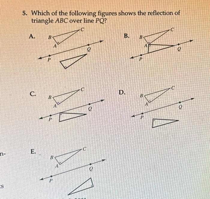 Solved n- ES 5. Which of the following figures shows the | Chegg.com