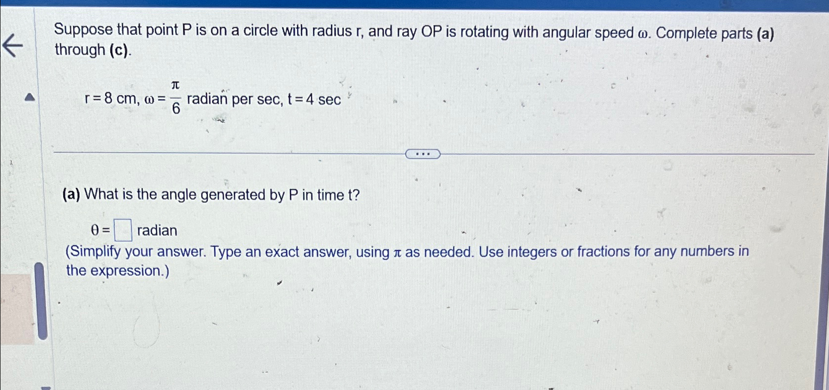 Solved Suppose that point P ﻿is on a circle with radius r, | Chegg.com