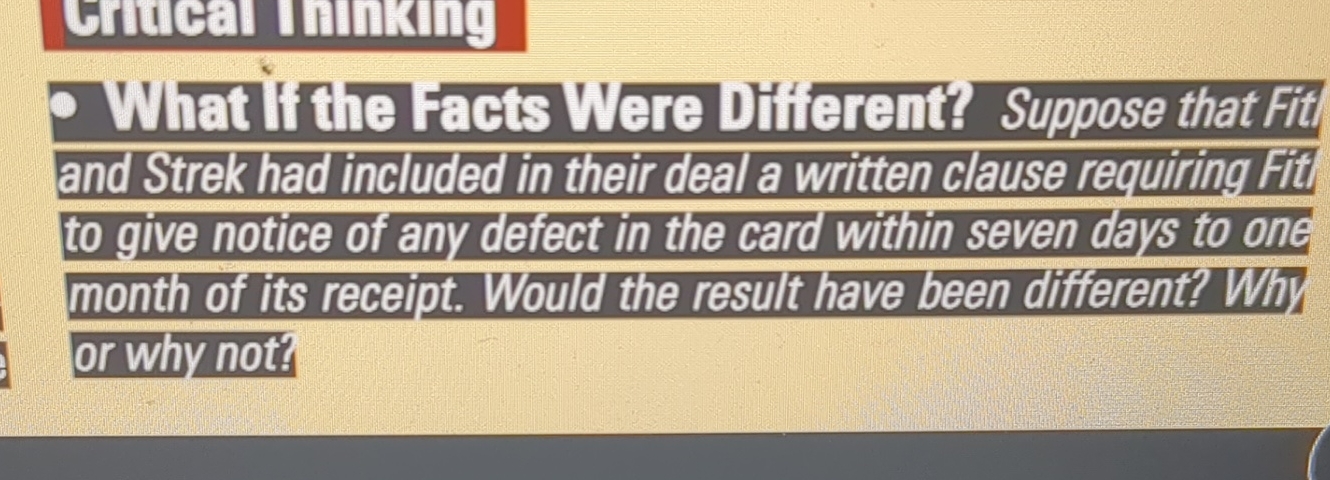 Solved Suppose that Fittand Strek had included in their deal | Chegg.com