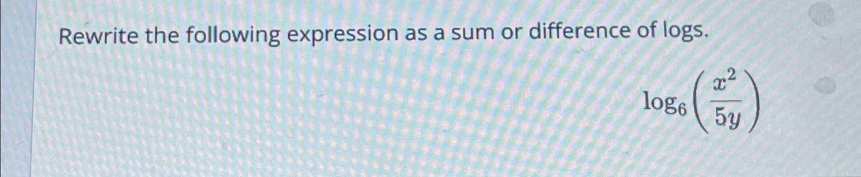 Solved Rewrite the following expression as a sum or | Chegg.com