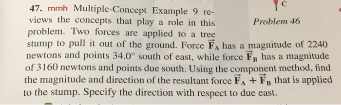 Solved 47. mmh Multiple-Concept Example 9 re- views the | Chegg.com