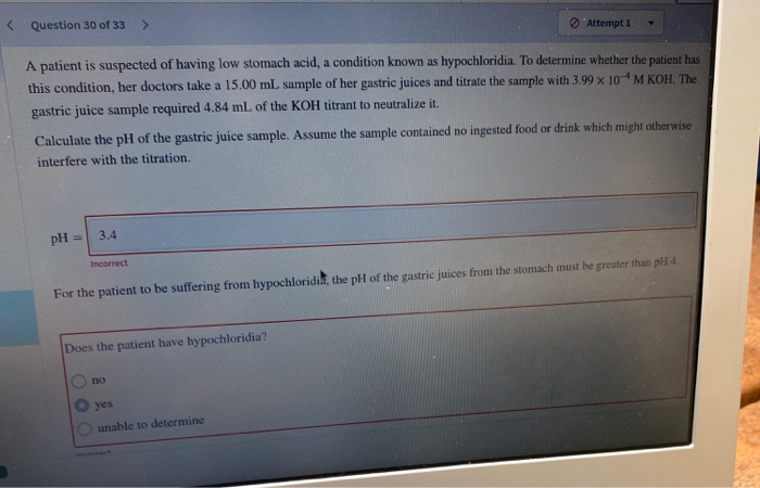Solved Attempt 1 A patient is | Chegg.com