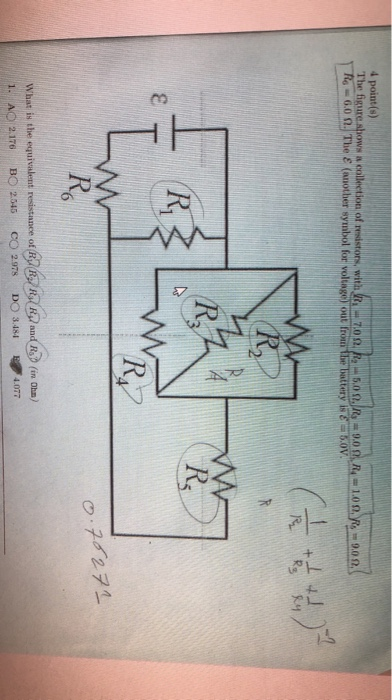 Solved 4 point(s) The figure shows a collection of resiston, | Chegg.com