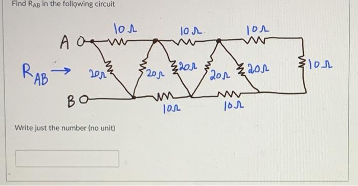 Solved Find Ras in the following circuit lor JON lor А A da | Chegg.com