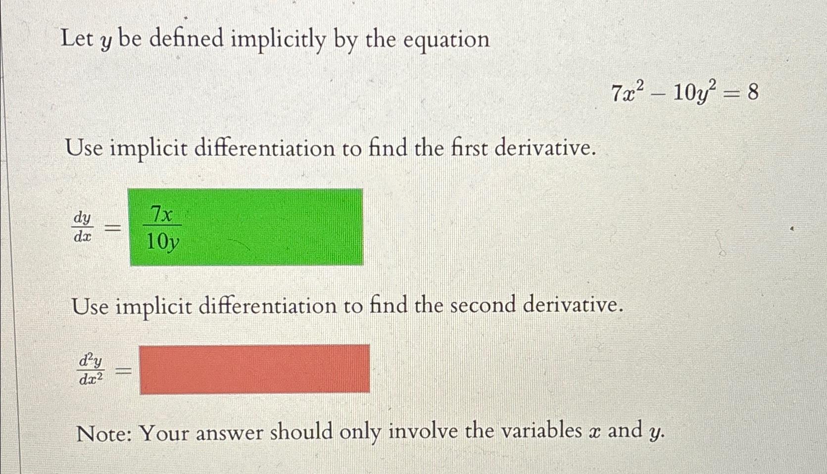 Solved Let y ﻿be defined implicitly by the | Chegg.com