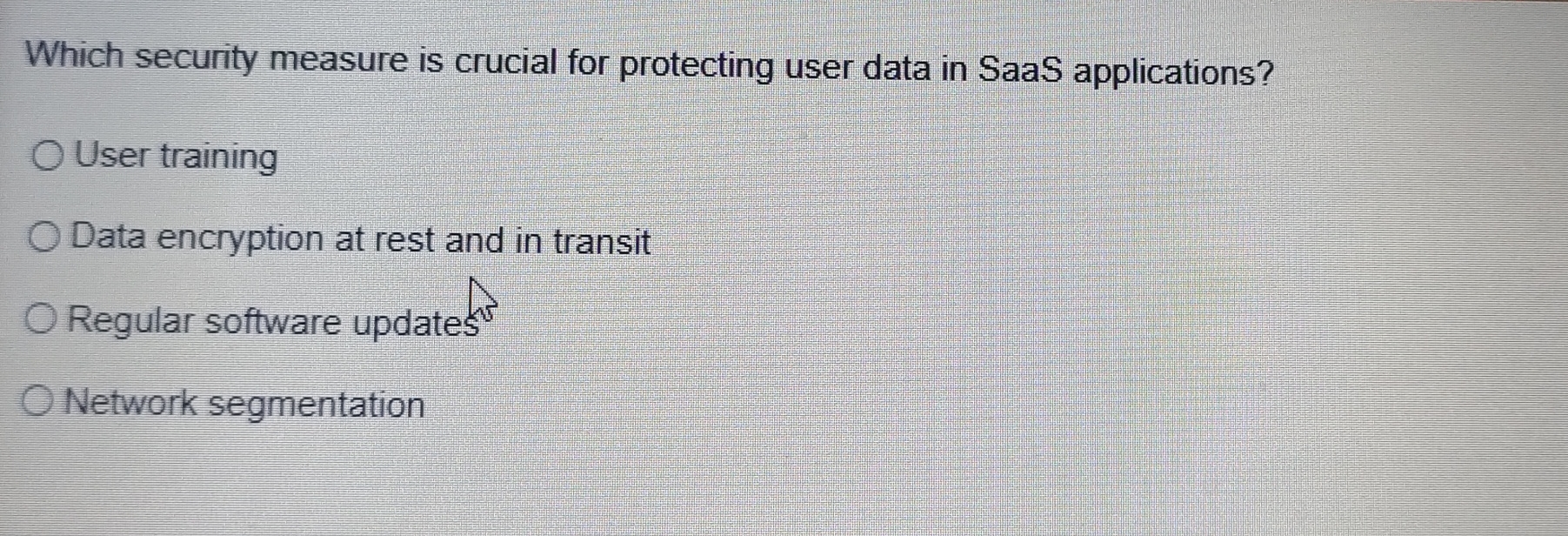 Solved Which security measure is crucial for protecting user | Chegg.com