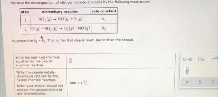 Solved Suppose the decomposition of nitrogen dioxide | Chegg.com