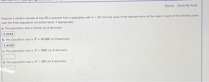 Solved Suppose a random sample of size 50 is selected from a | Chegg.com