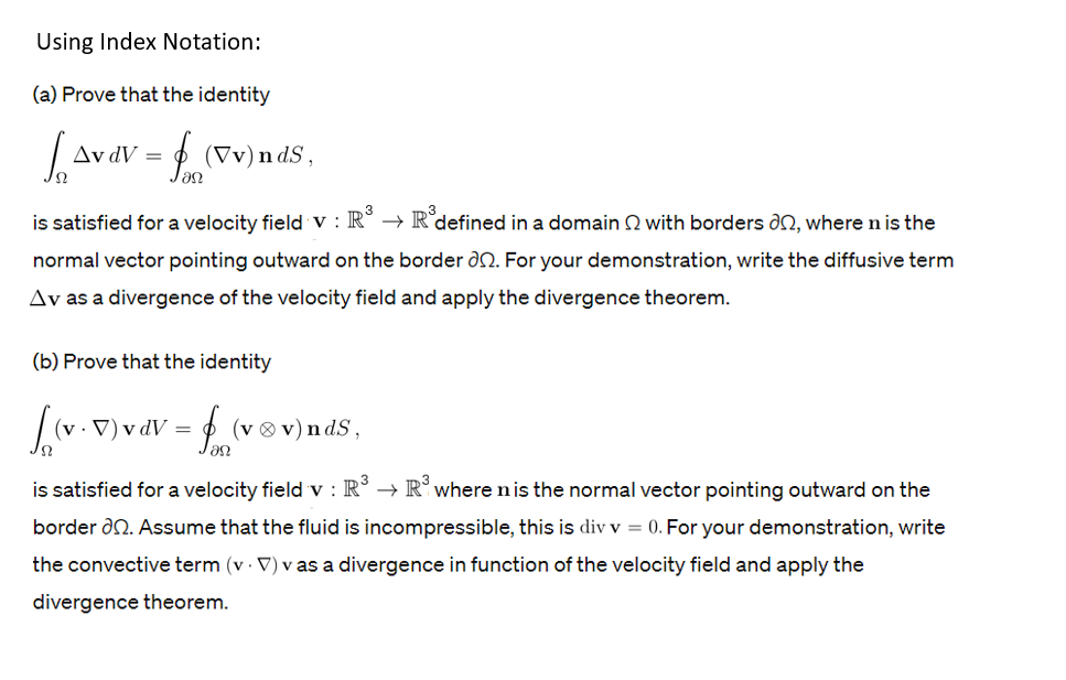 Solved Using Index Notation:(a) ﻿Prove that the | Chegg.com